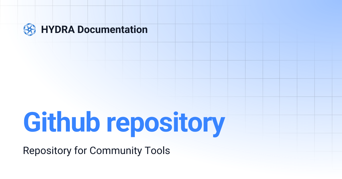 Github repository | HYDRA Documentation