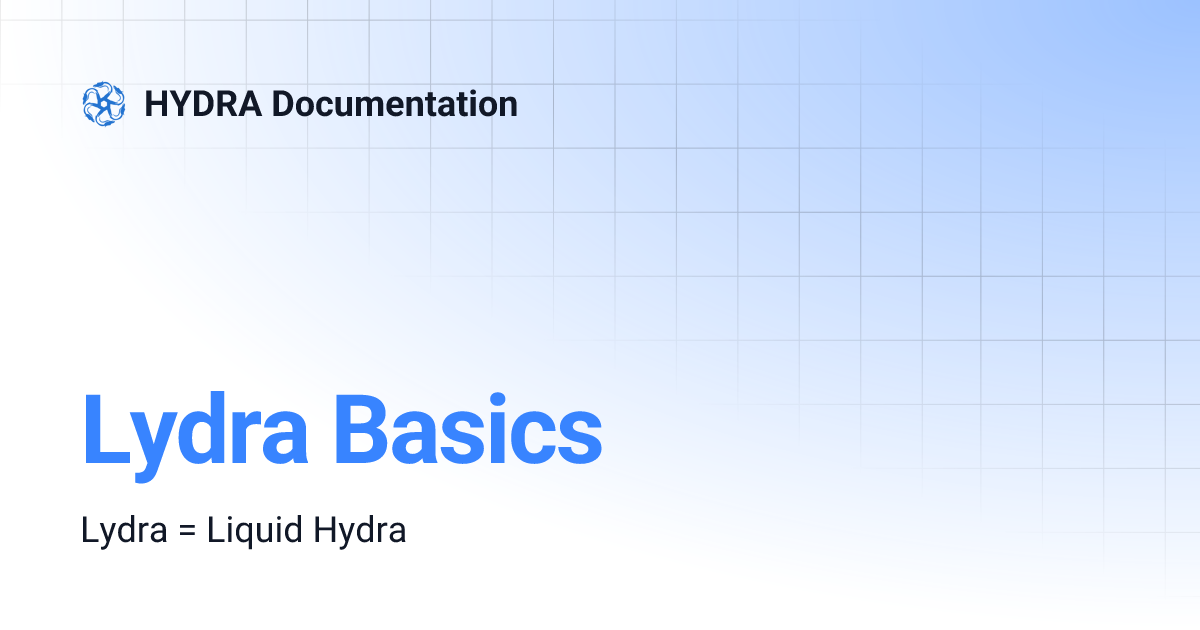 Lydra Basics | HYDRA Documentation